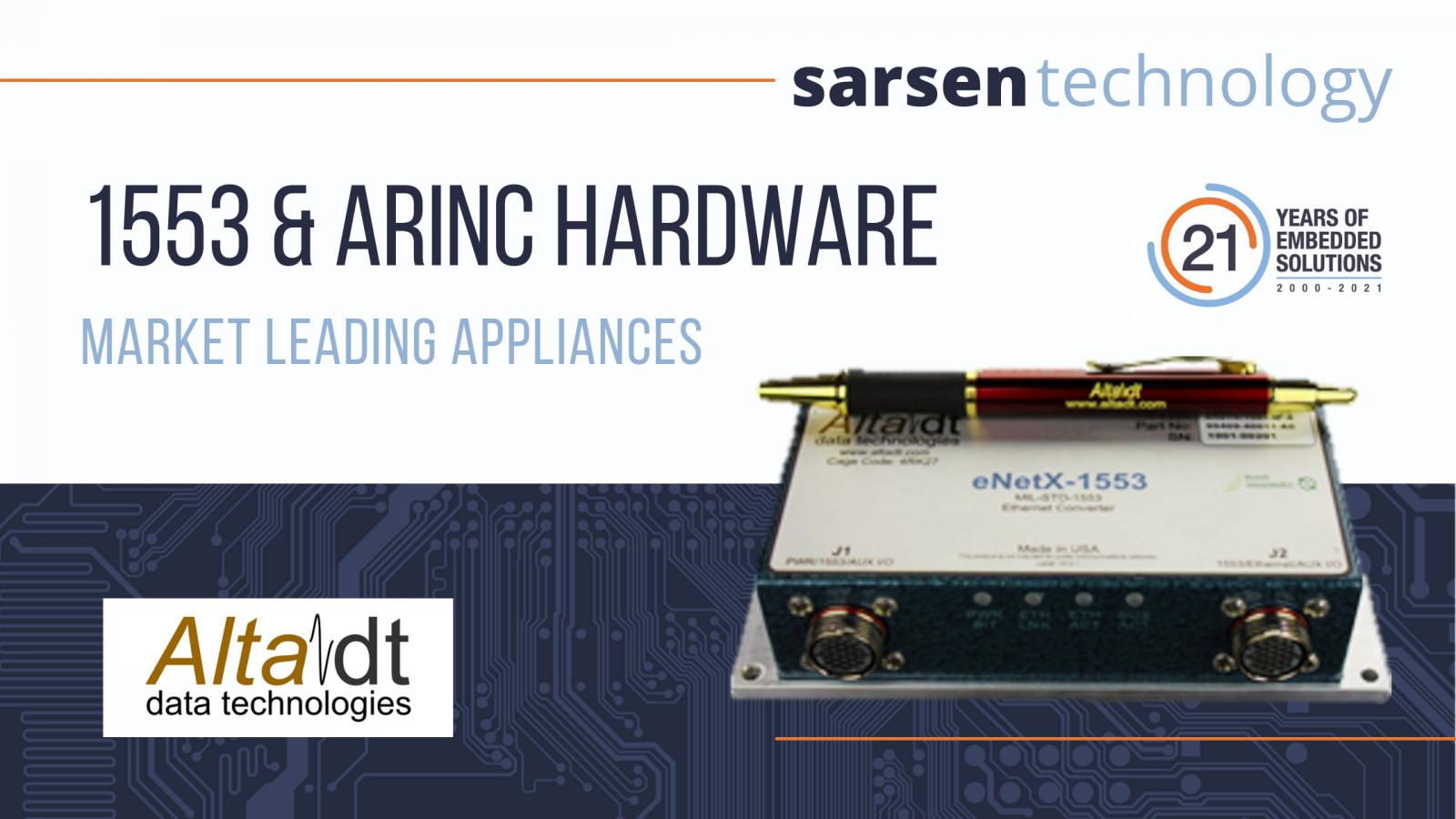 The Best ARINC and 1553 Boards and Appliances - Sarsen Technology